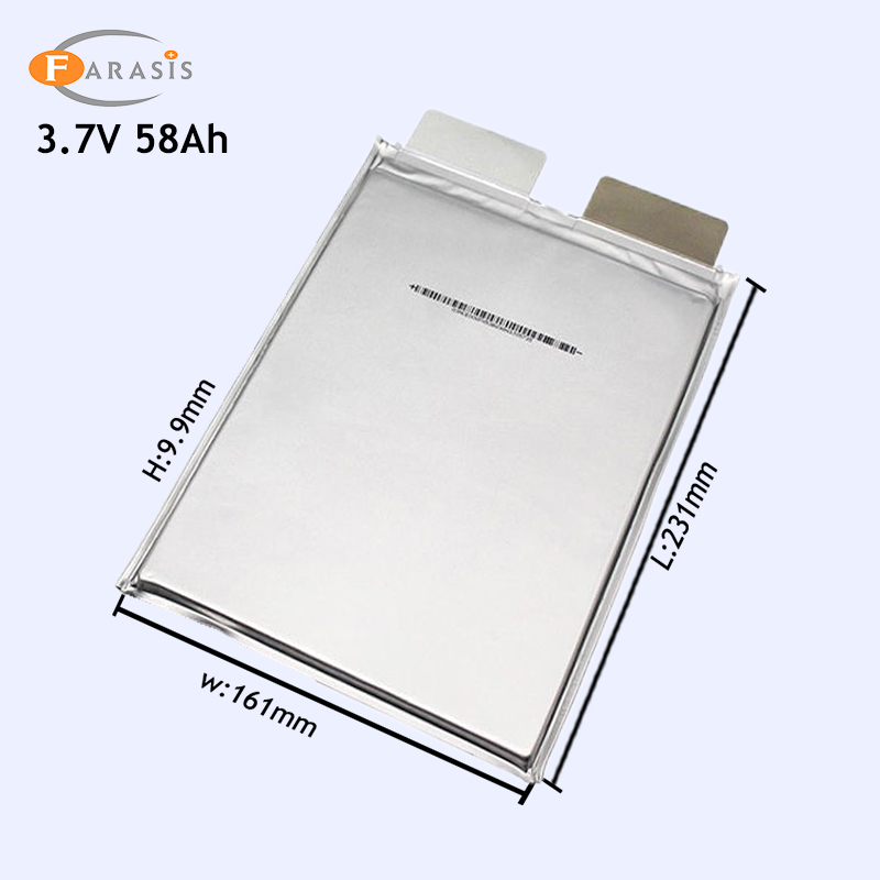 Farasis Grade A brand new 3.7V 58Ah nmc pouch rechargeable battery for ...